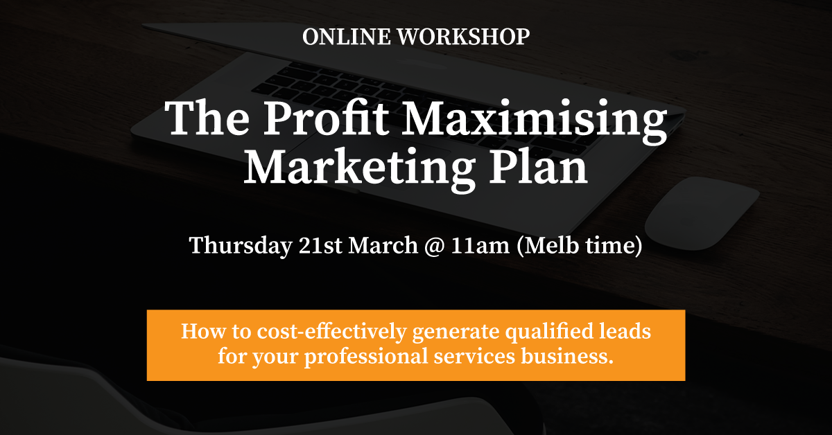 The Profit Maximising Marketing Plan